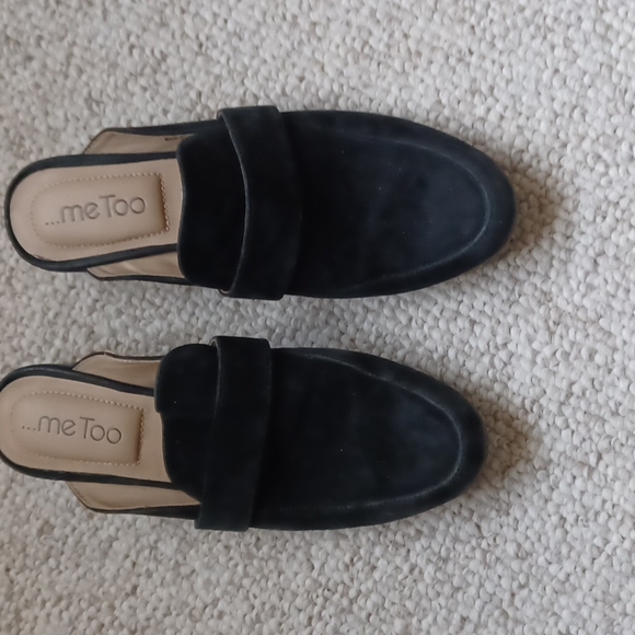 me too | Shoes | Me Too Black Suede Mule All Real Suede Wood Short ...
